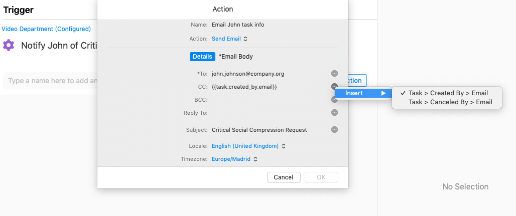 Trigger Custom Notification Emails : Cirkus Support