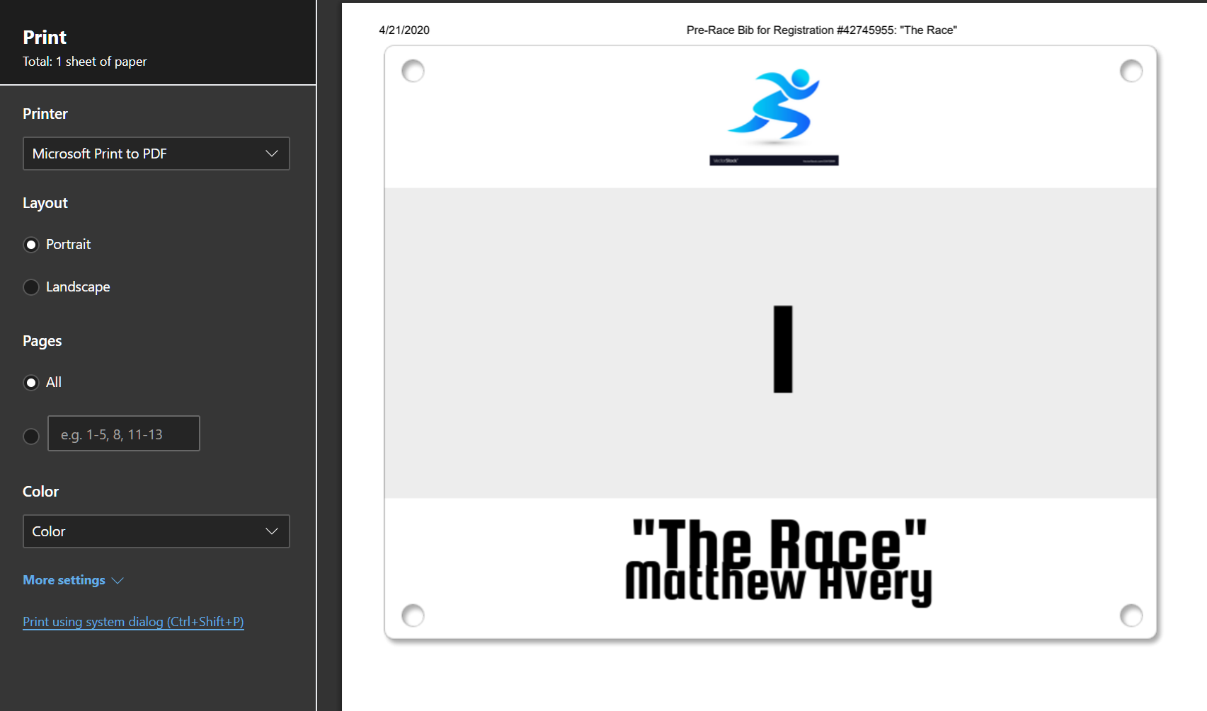 View Digital Bib - RunSignup