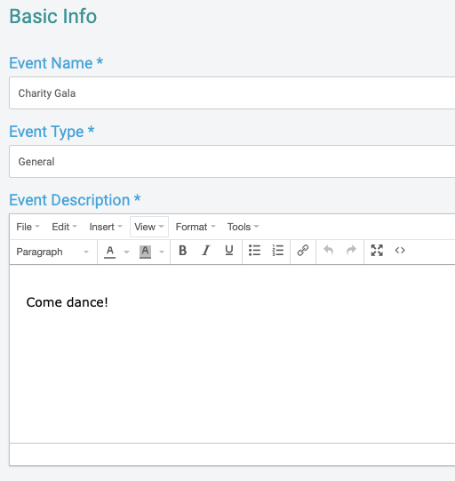 Editing Ticket Event Basic Info - TicketSignup
