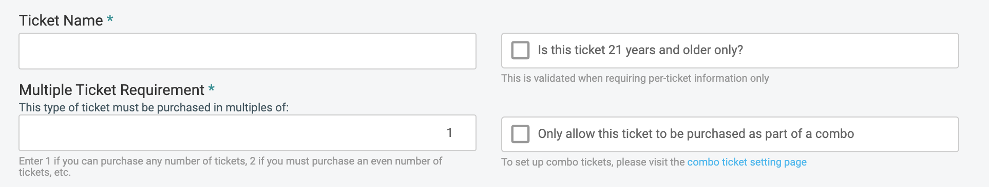 Create or Edit Tickets and Ticket Groups - TicketSignup