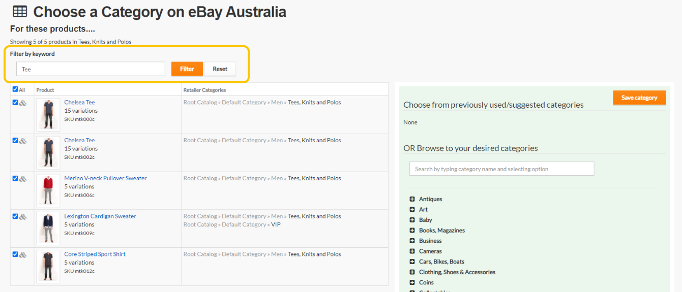 Using keyword filters and rules for category mapping : Omnivore Support