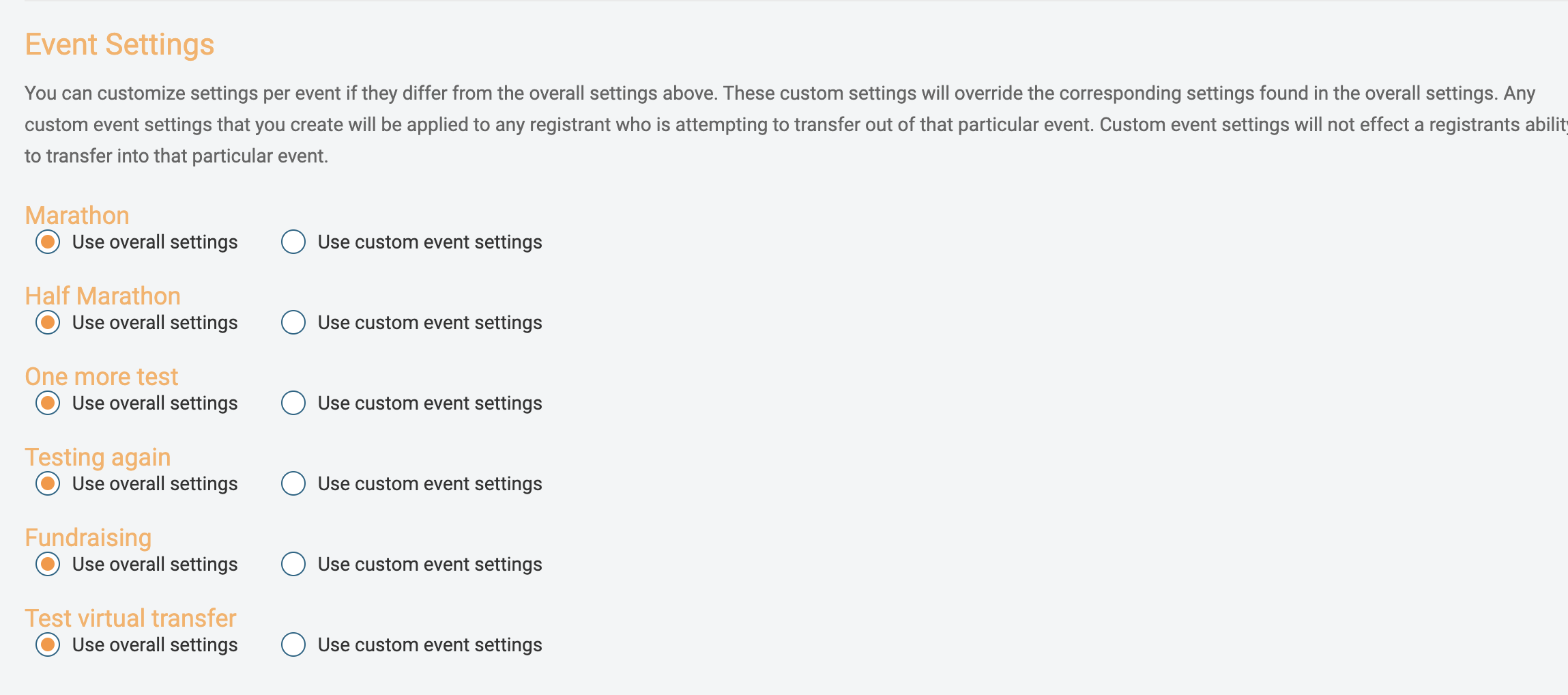 Allow Participants to Change Their Event Selection - RunSignup