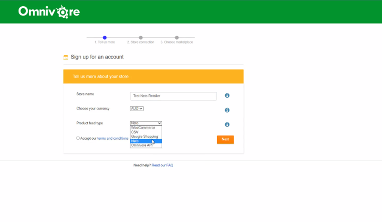 Maropost - install and signup : Omnivore Support
