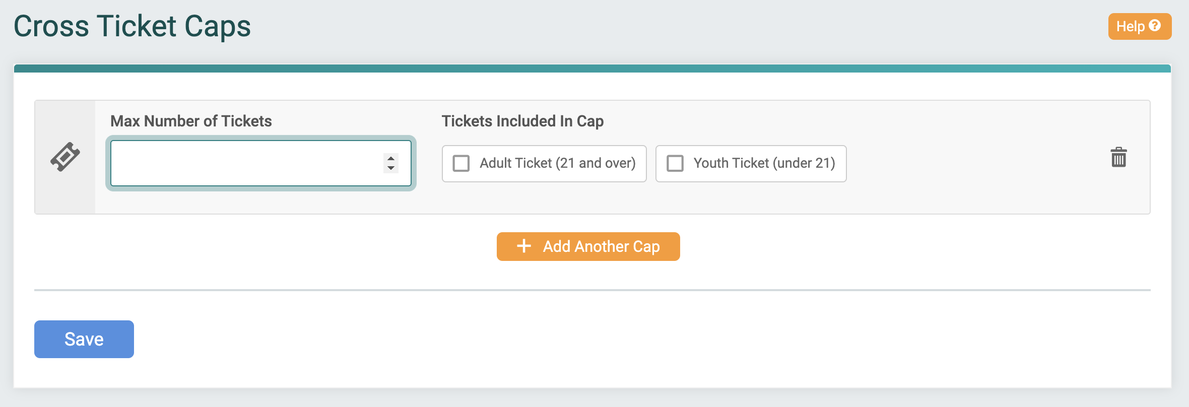 Cross Ticket Group Caps - TicketSignup