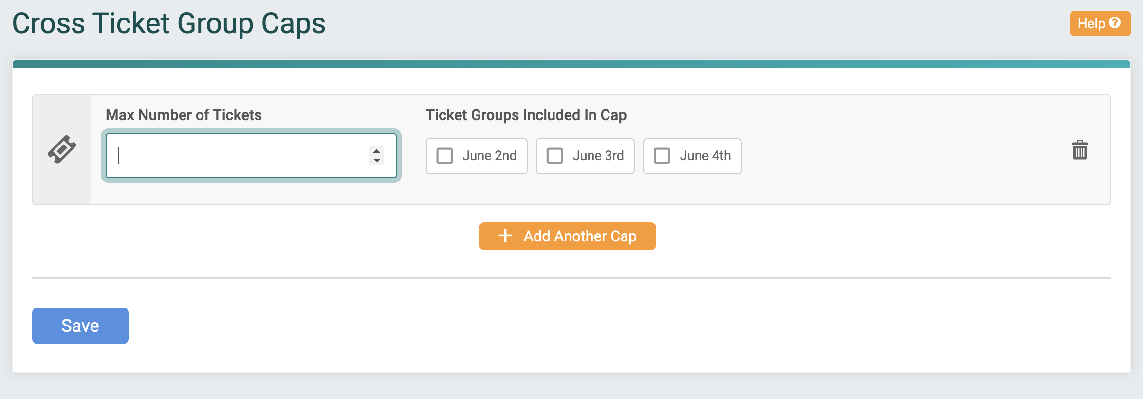 Cross Ticket Group Caps - TicketSignup