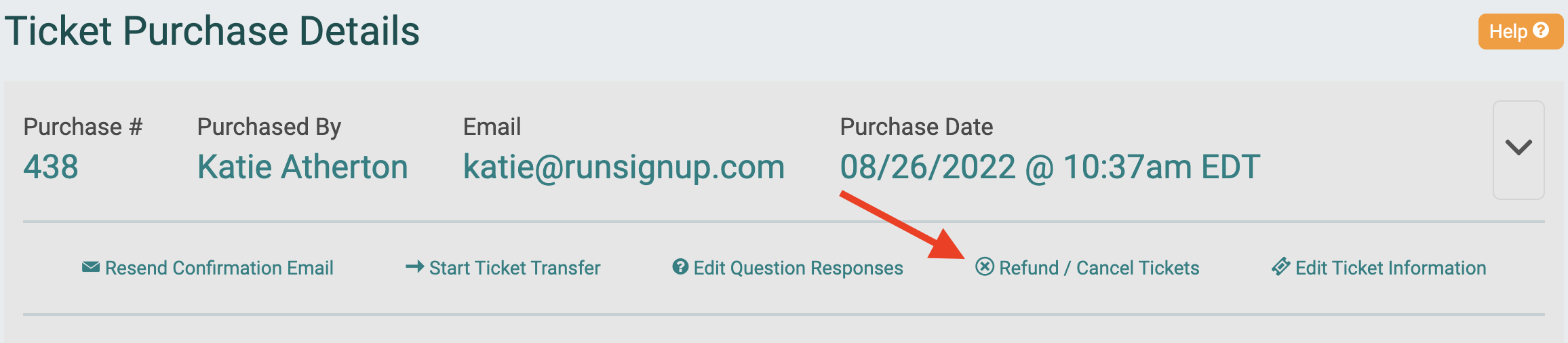 Cancel a Ticket - TicketSignup