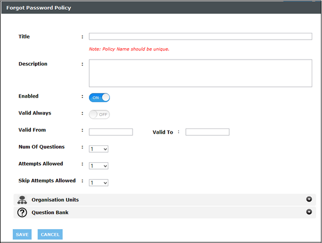 Forgot Password : Customer Support Portal