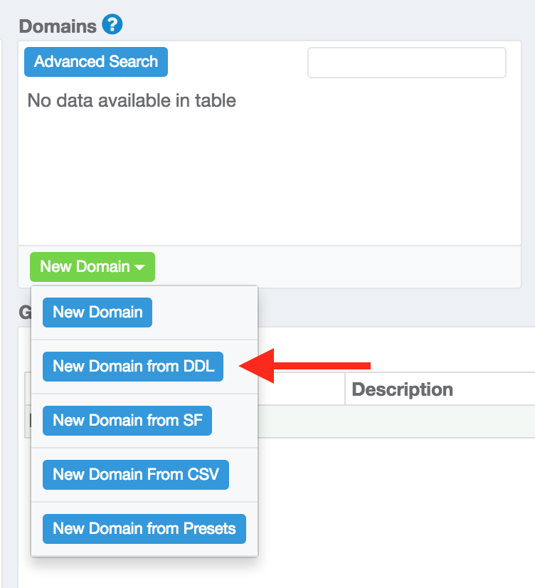 How do I create multiple Domains from a DDL? : Support