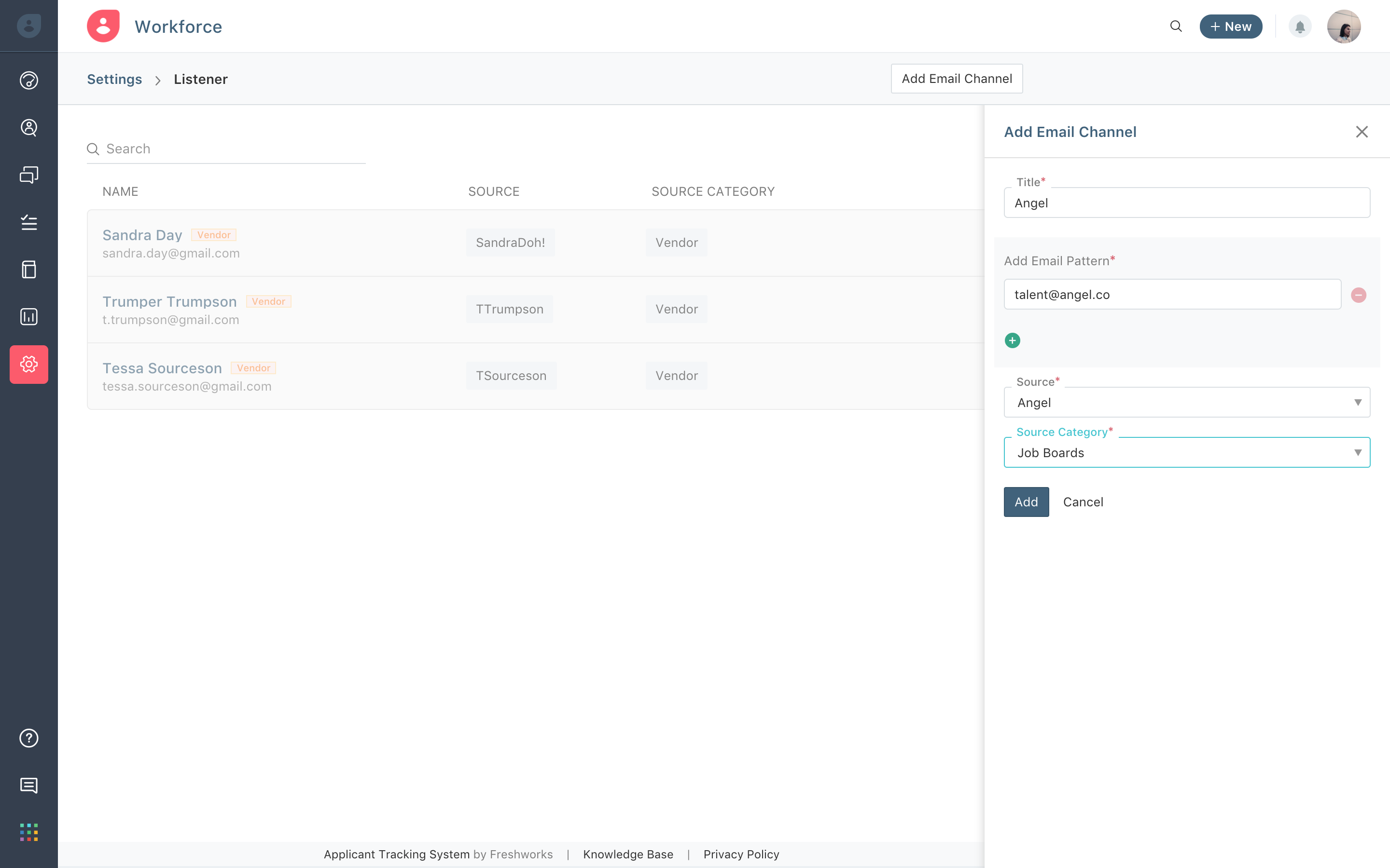 Understanding Listener and Email Channels : Freshteam support