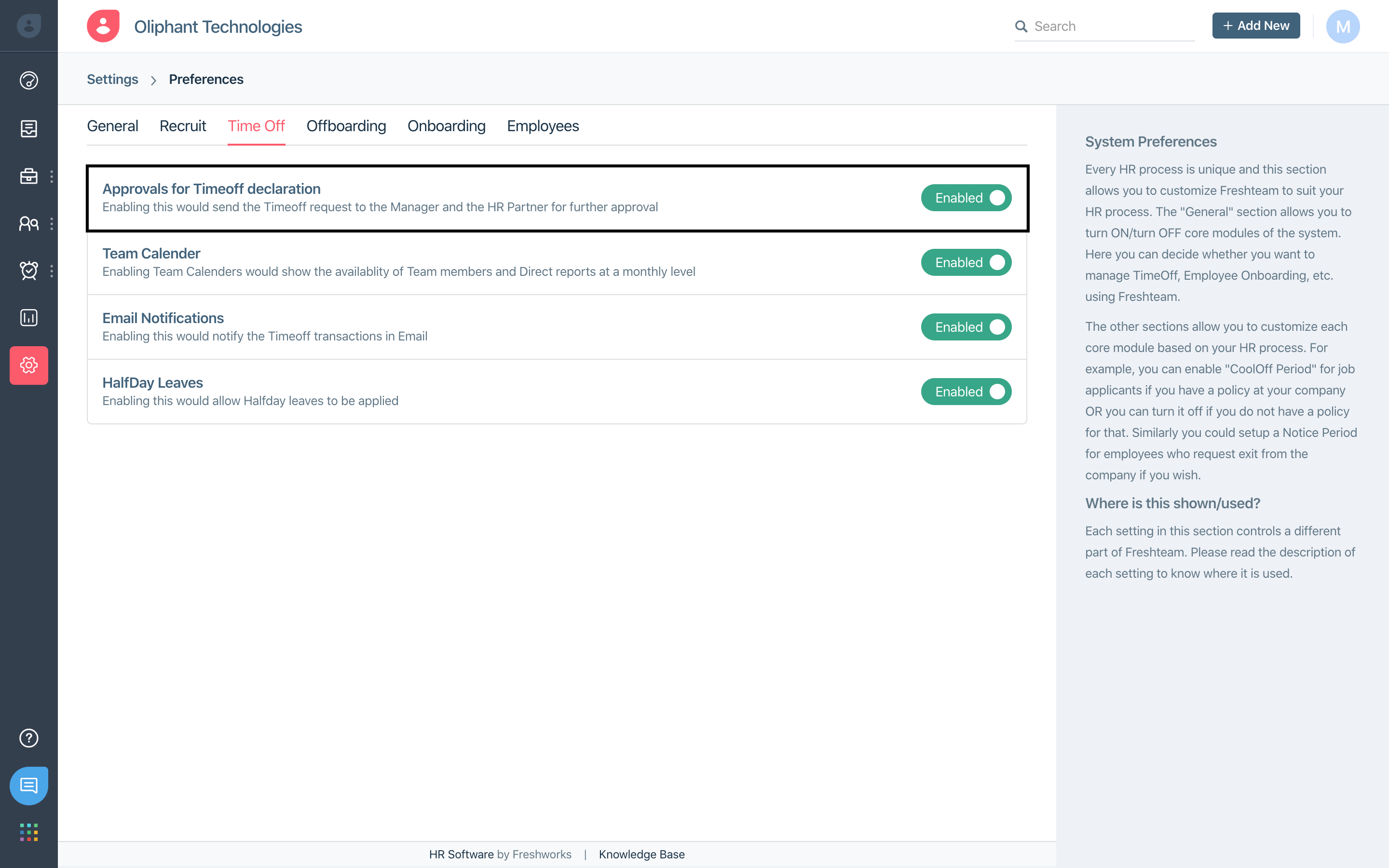 Understanding Time Off Approval Workflow : Freshteam support
