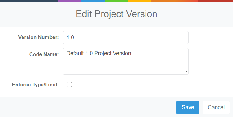 Project Versions Pane : Support