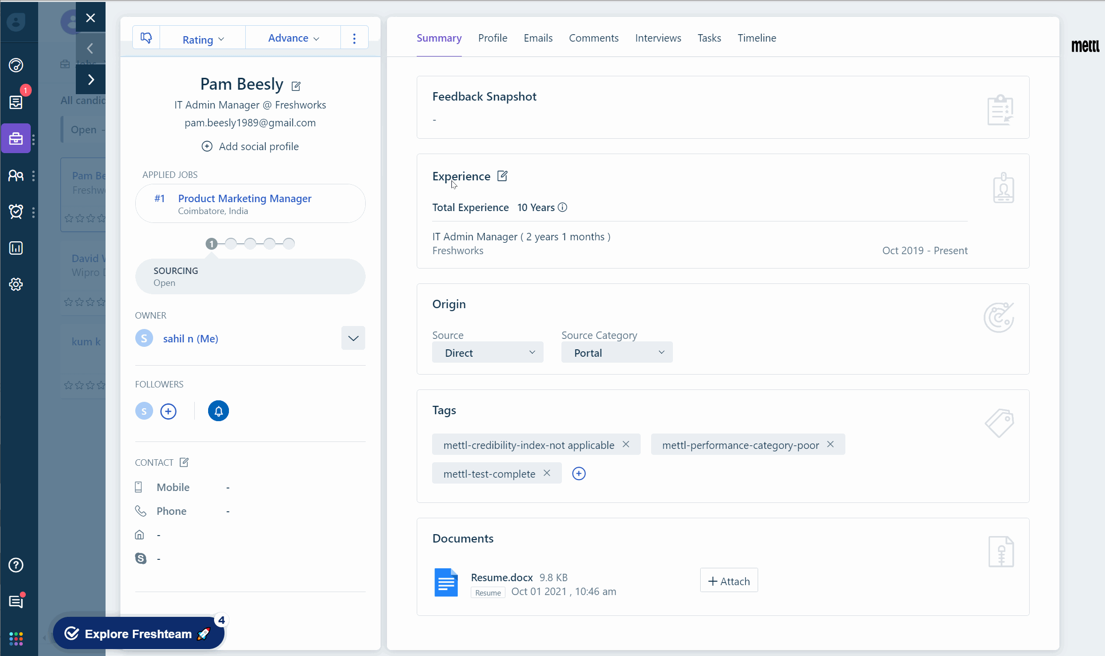 How To Track Your Ongoing Mettl Test Status Within Freshteam How To Track Your Ongoing Mettl Test Status Within Freshteam
