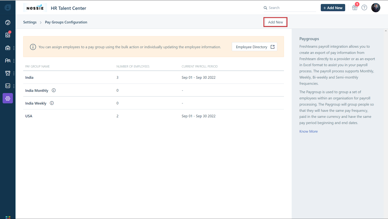 Managing Paygroups for Pre-Payroll : Freshteam support