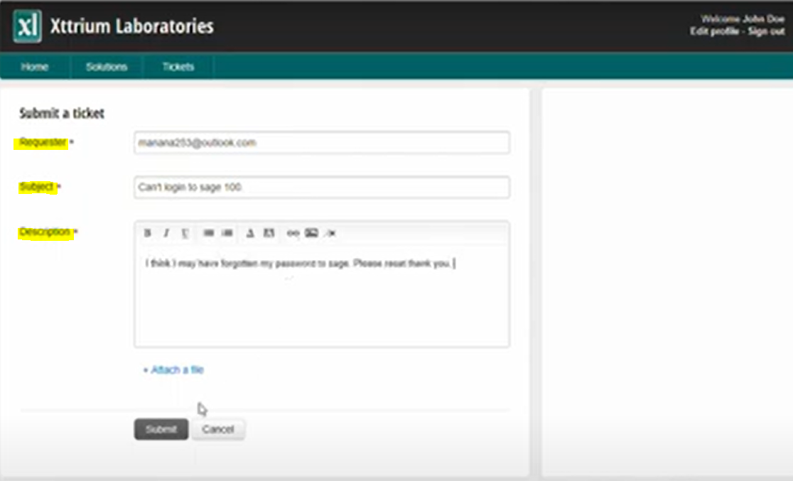 How to create ticket