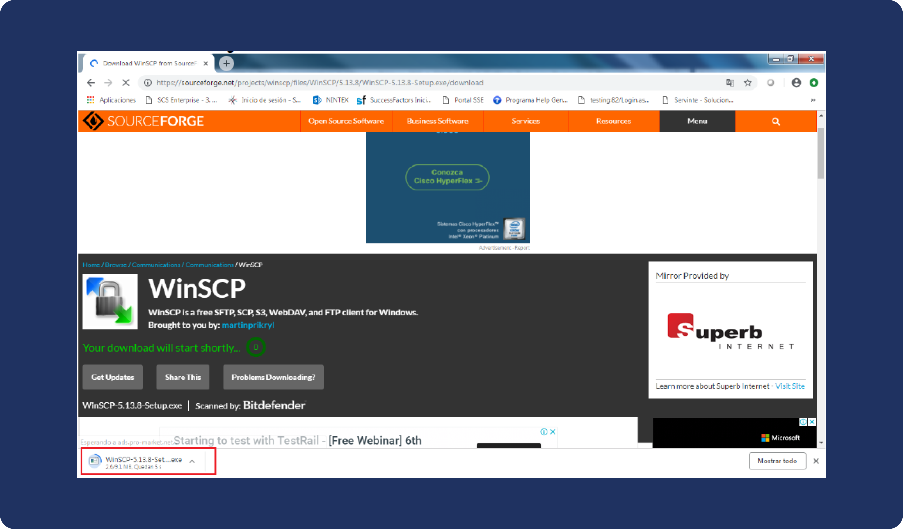 Guía para Actualizar WinSCP : Servinte an Osigu Service