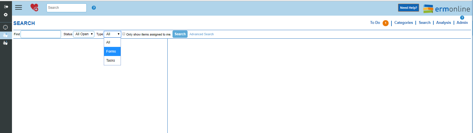 Searching for a submitted Form : Support Hub