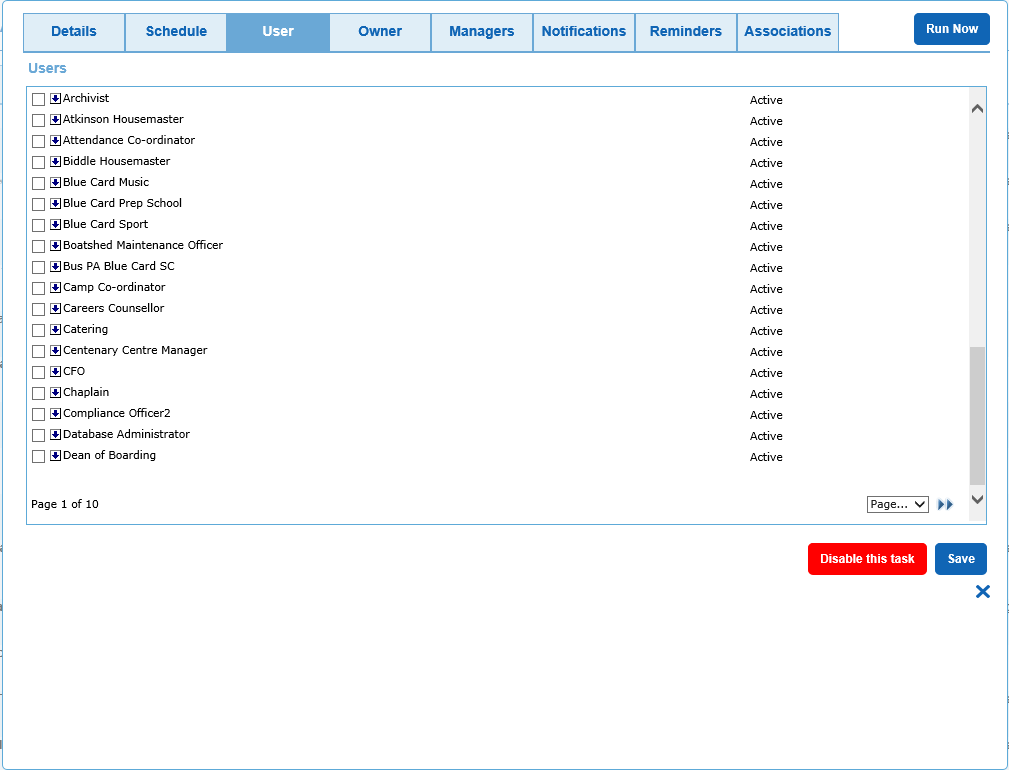 Modifying who is allocated the Task - User/s, Owner and Manager/s ...