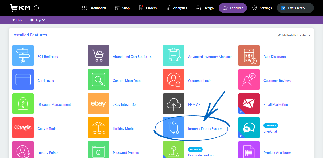 Category Managing your Categories : EKM