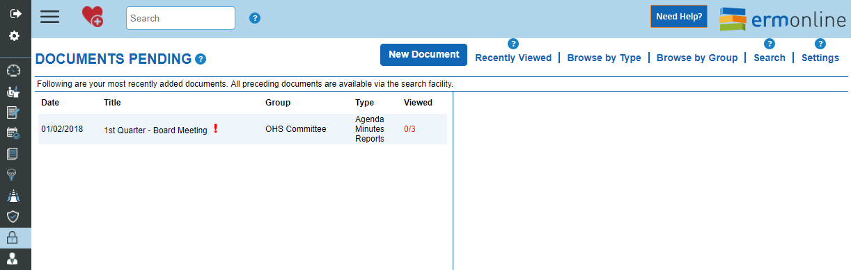 Documents Pending : Support Hub
