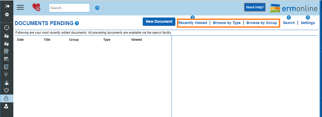 Documents Pending : Support Hub