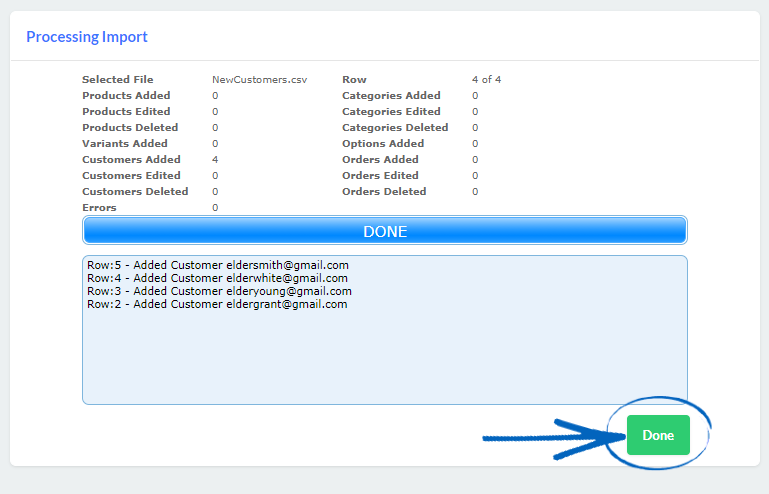 Import/Export System - Adding Customers via Spreadsheets : EKM
