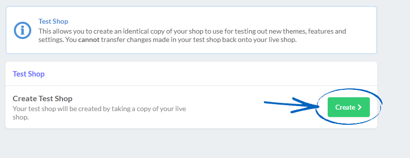 Using your Test Shop : EKM