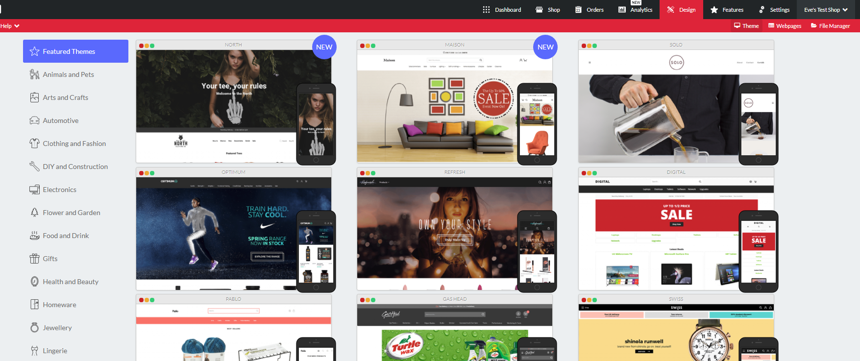 Using your Test Shop : EKM