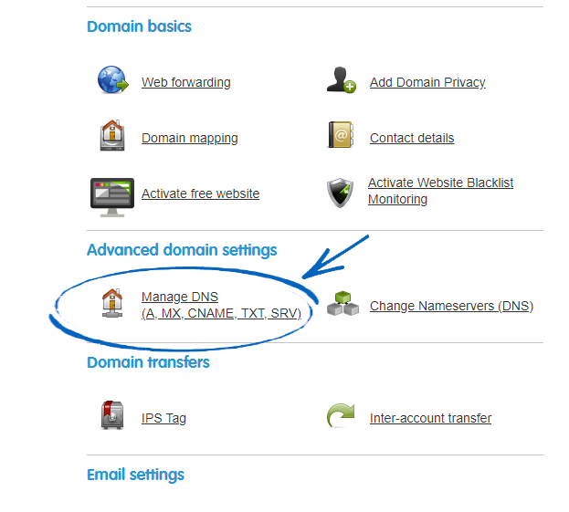 Pointing your 123 Reg Domain Name at your EKM online shop : EKM