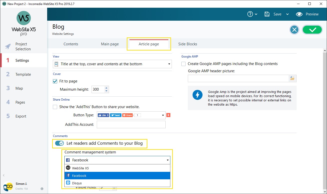 How to set up the WebSite X5 internal comment management system ...