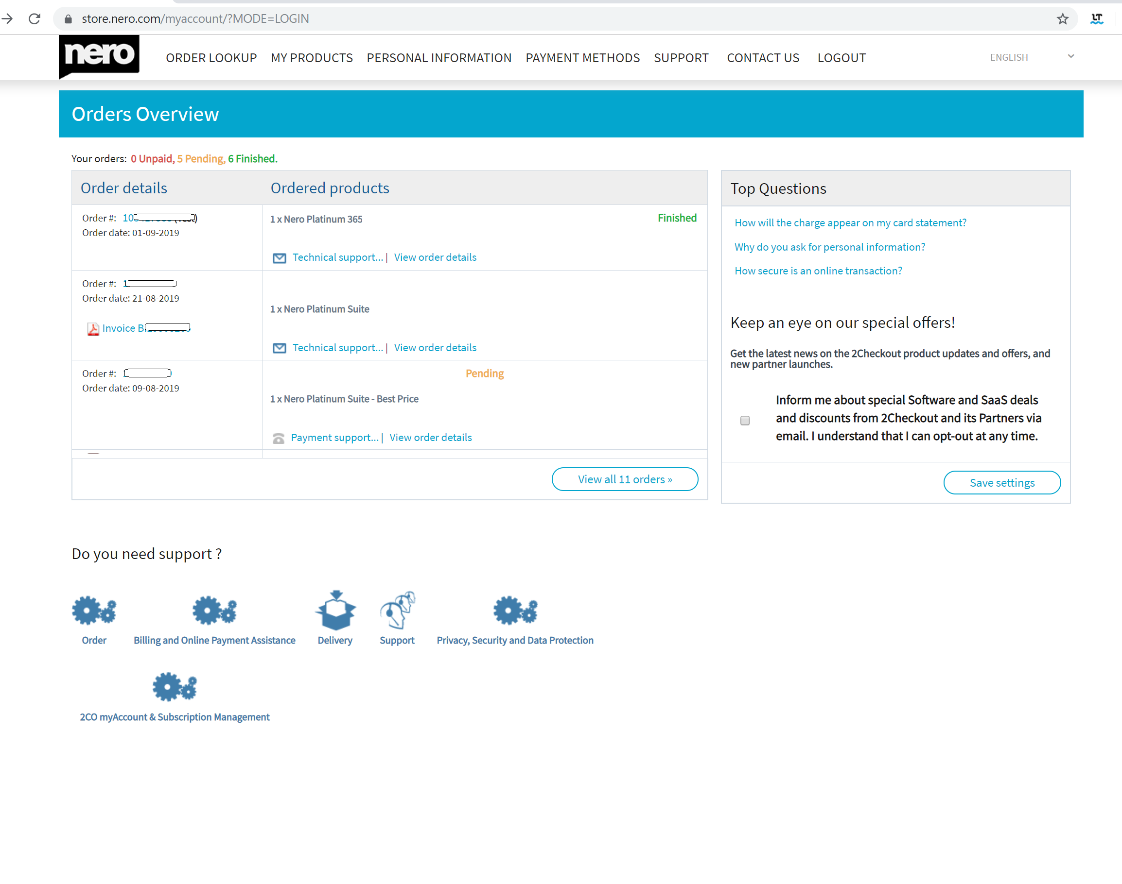 Nero - Order, Subscription, Invoice Management : Nero AG