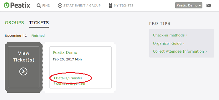How to transfer your ticket : Help attendee