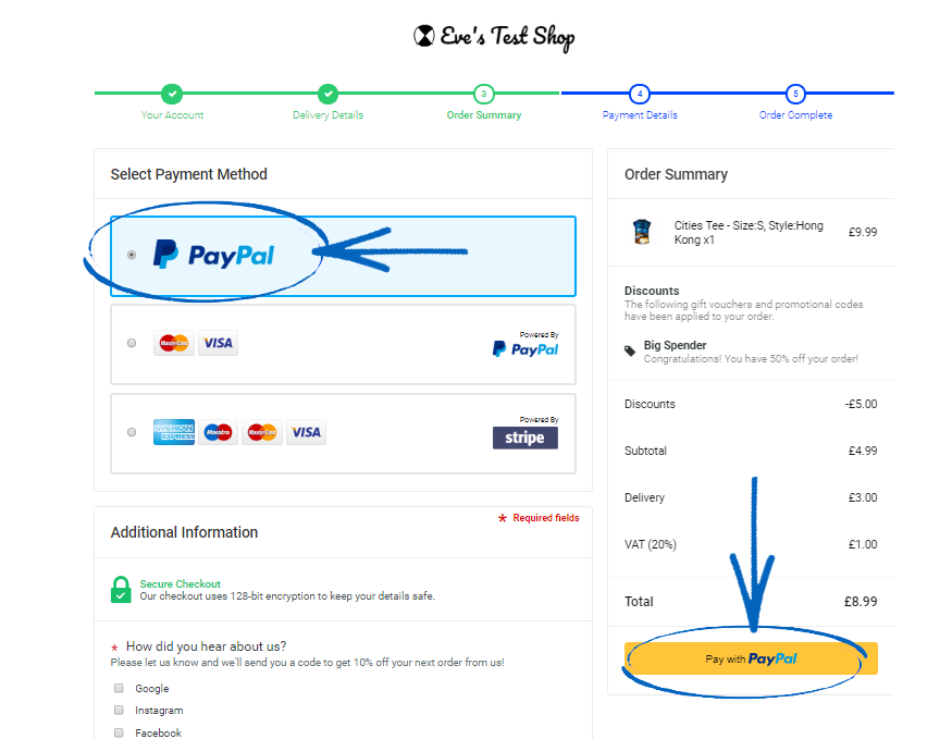 PayPal Checkout : EKM