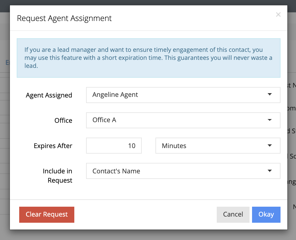 Reassignment Request for a Contact : TotalBrokerage