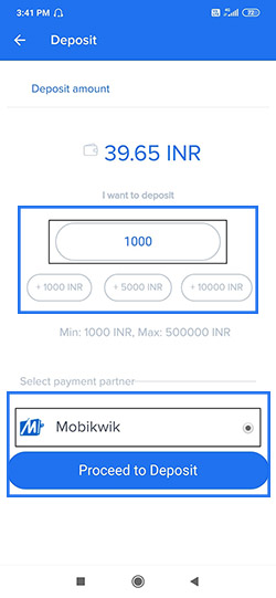 How to deposit fiat currency (India) : ZebPay
