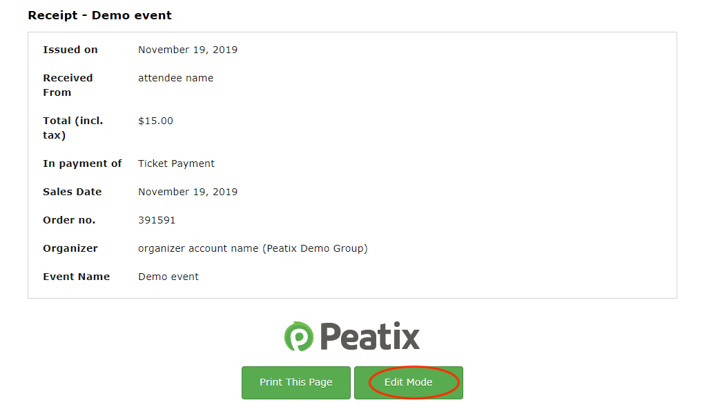 How to access your receipt : Help attendee