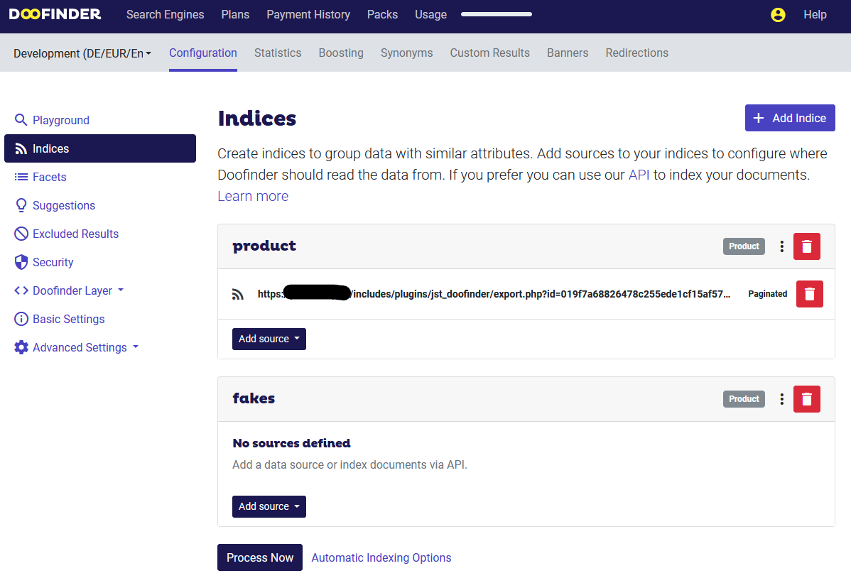 Dokumentation Doofinder : WebStollen Helpdesk