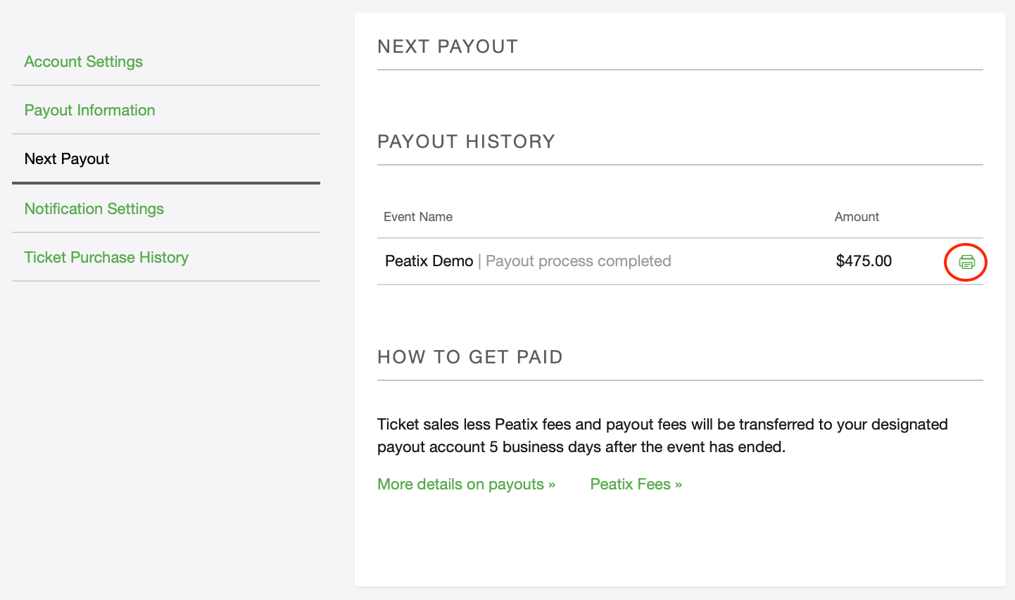 How to view the Payout Details of your event : Help organizer