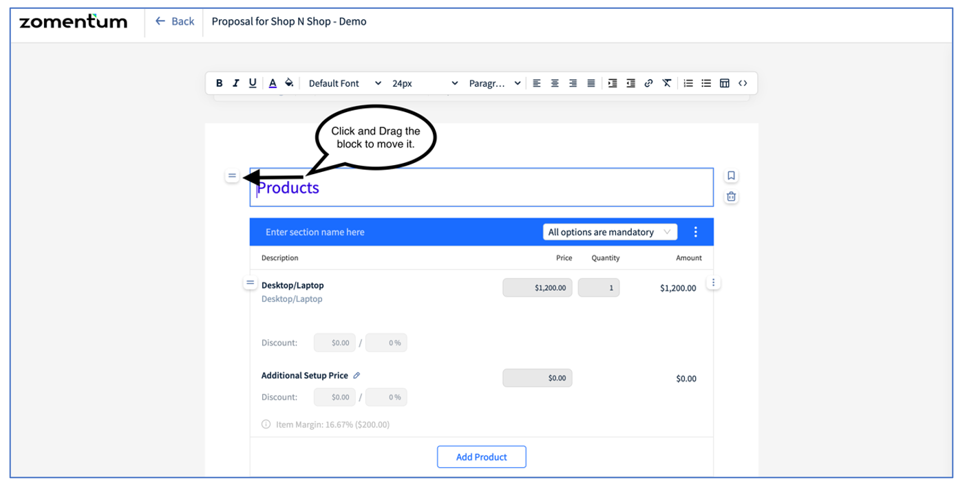 Blocks & Document Settings : Support