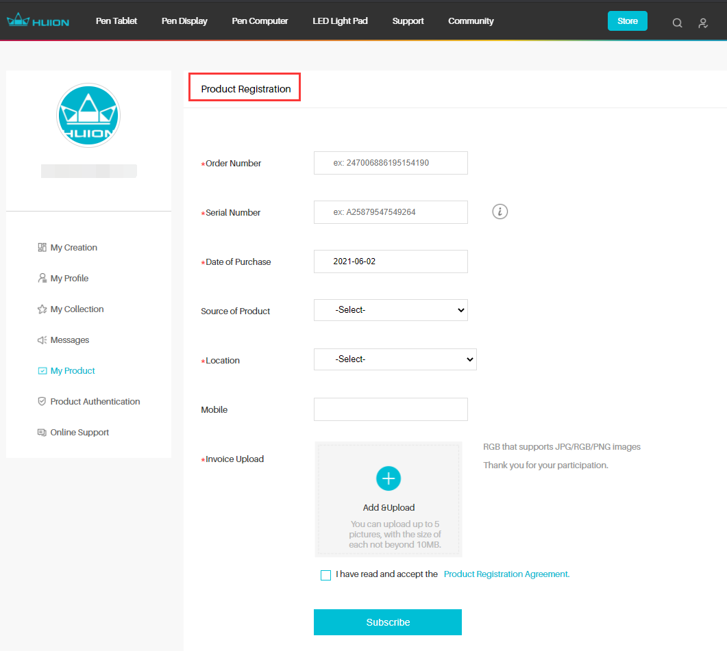 How Do I Register My Tablet? : HUION