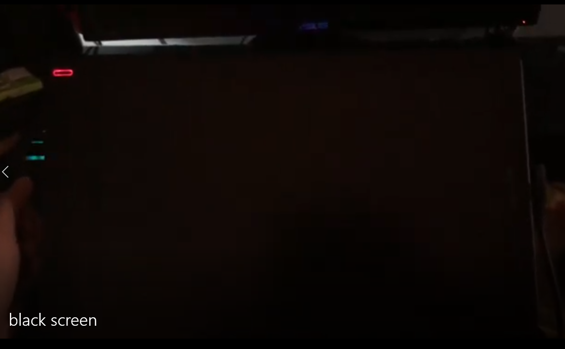 Lights On Laptop Screen Black