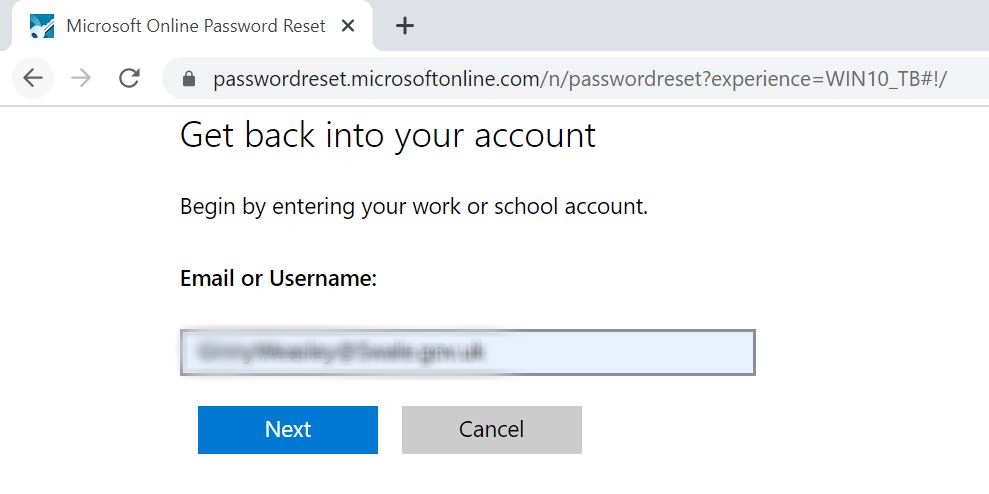 Microsoft Password Reset Using a Web Browser : MKS Helpdesk