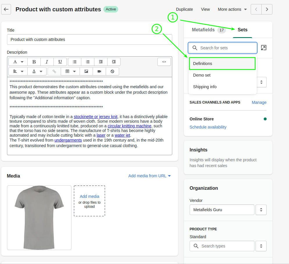 Managing Shopify metafield definitions with metafield sets : 256 Development