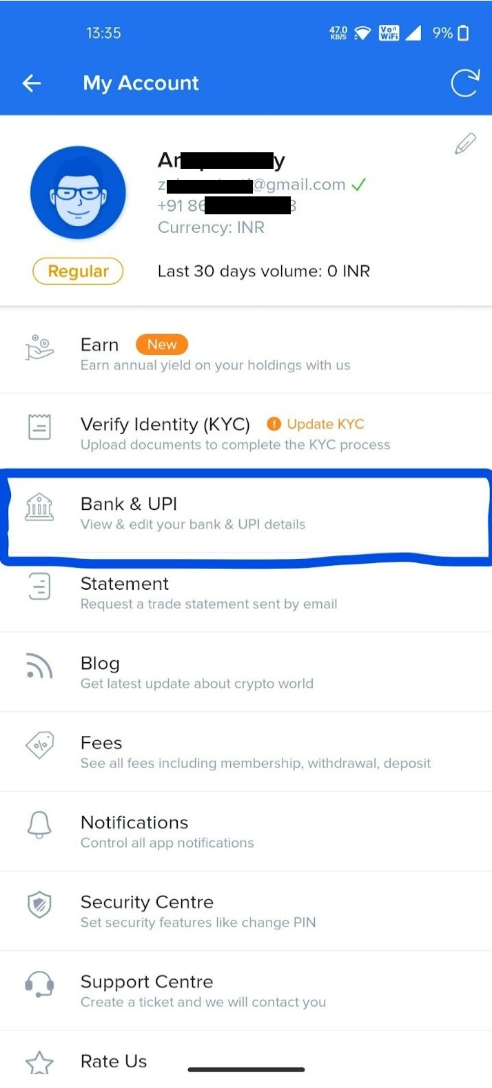 Signing up with us (India) : ZebPay