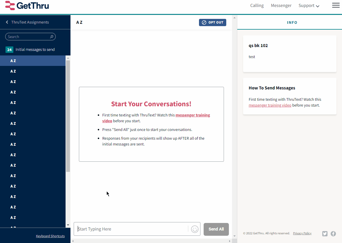 QuickSend Information for Admins : ThruText Help Center
