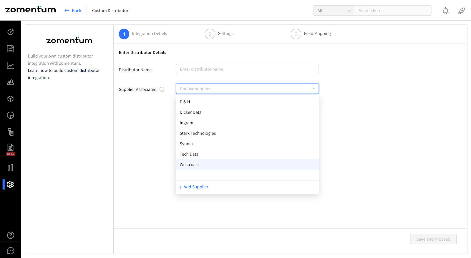 Custom Distributor Integration : Support