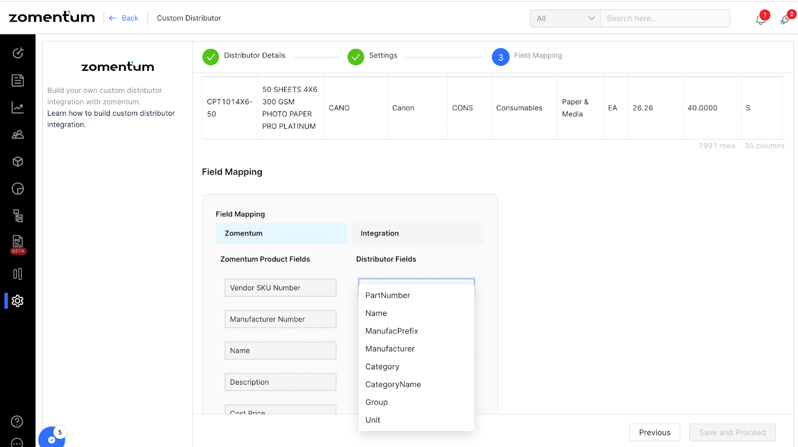 Custom Distributor Integration : Support