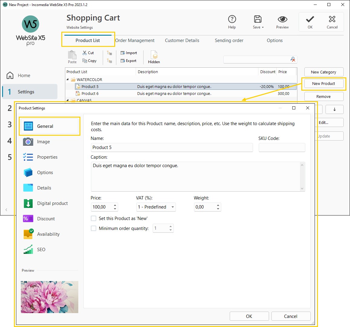 How to create a product catalog : WebSite X5 Guide