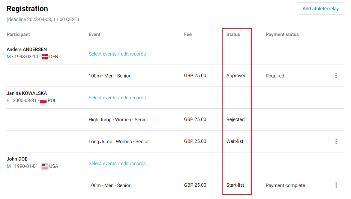 Participants: How to sign up and register : Roster Athletics