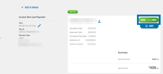 ¿Cómo Puedo Seleccionar Quickpay? : TriumphPay