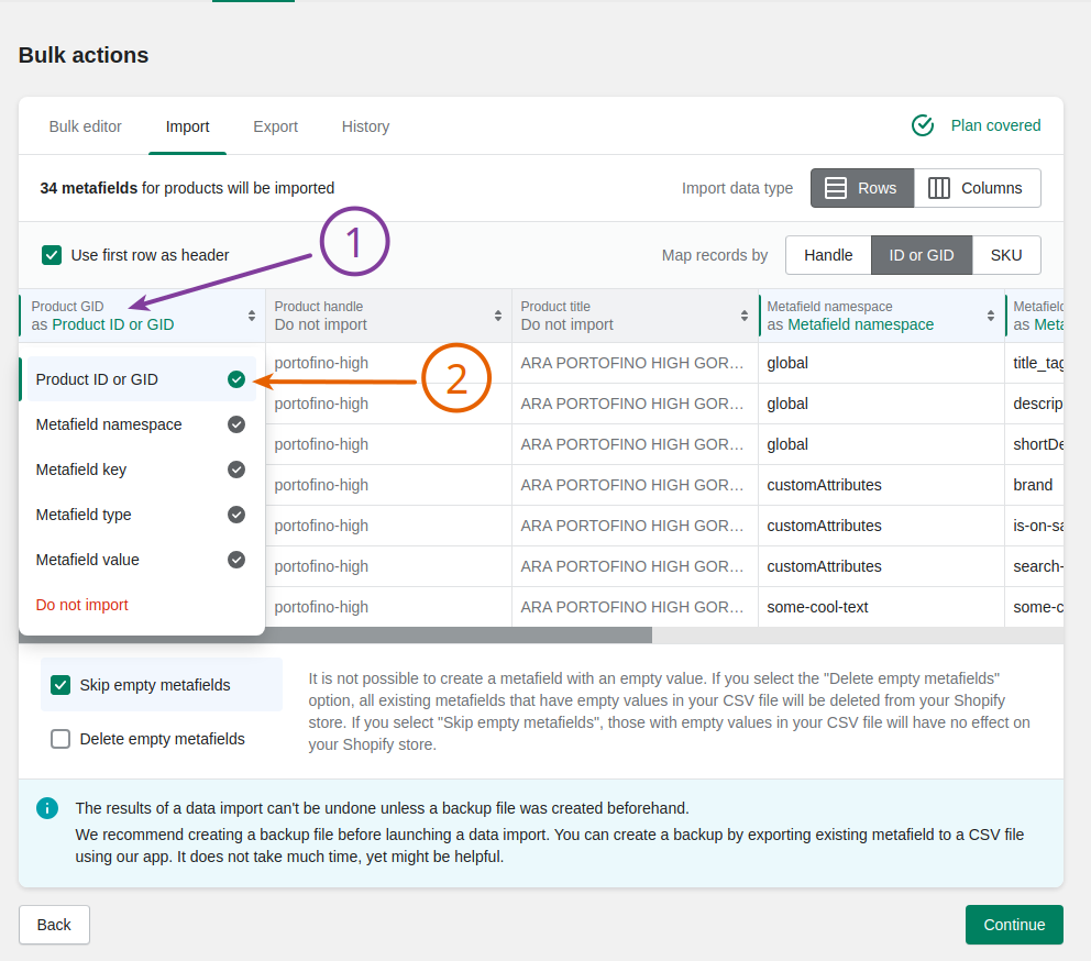 How do I import metafields from a CSV file? : 256 Development